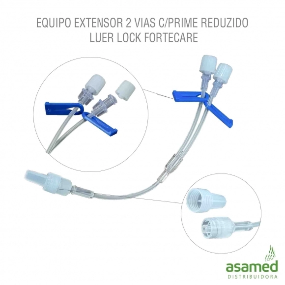 EQUIPO EXTENSOR 2 VIAS C/PRIME REDUZIDO LUER LOCK FORTECARE